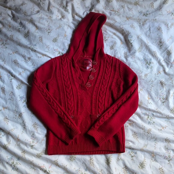 Old Navy | Shirts & Tops | Vintage Red Knit Sweater From Old Navy Size ...